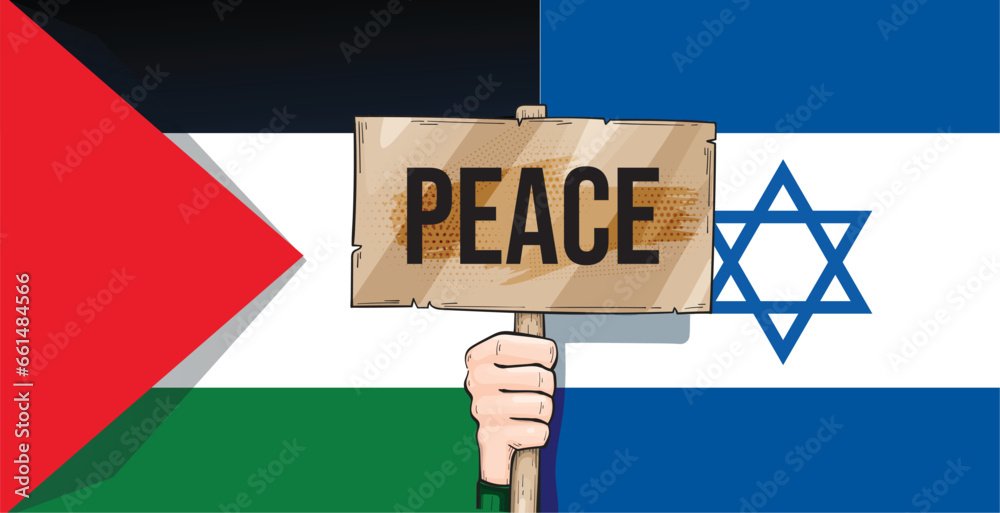 Palestine Israel War, Palestine, peace sign of the hand, peace in ...