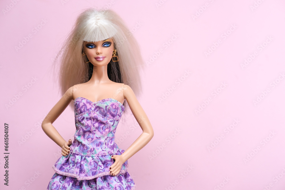 Krakow, Poland, September 10, 2023. Collectible Barbie Top Model Doll ...