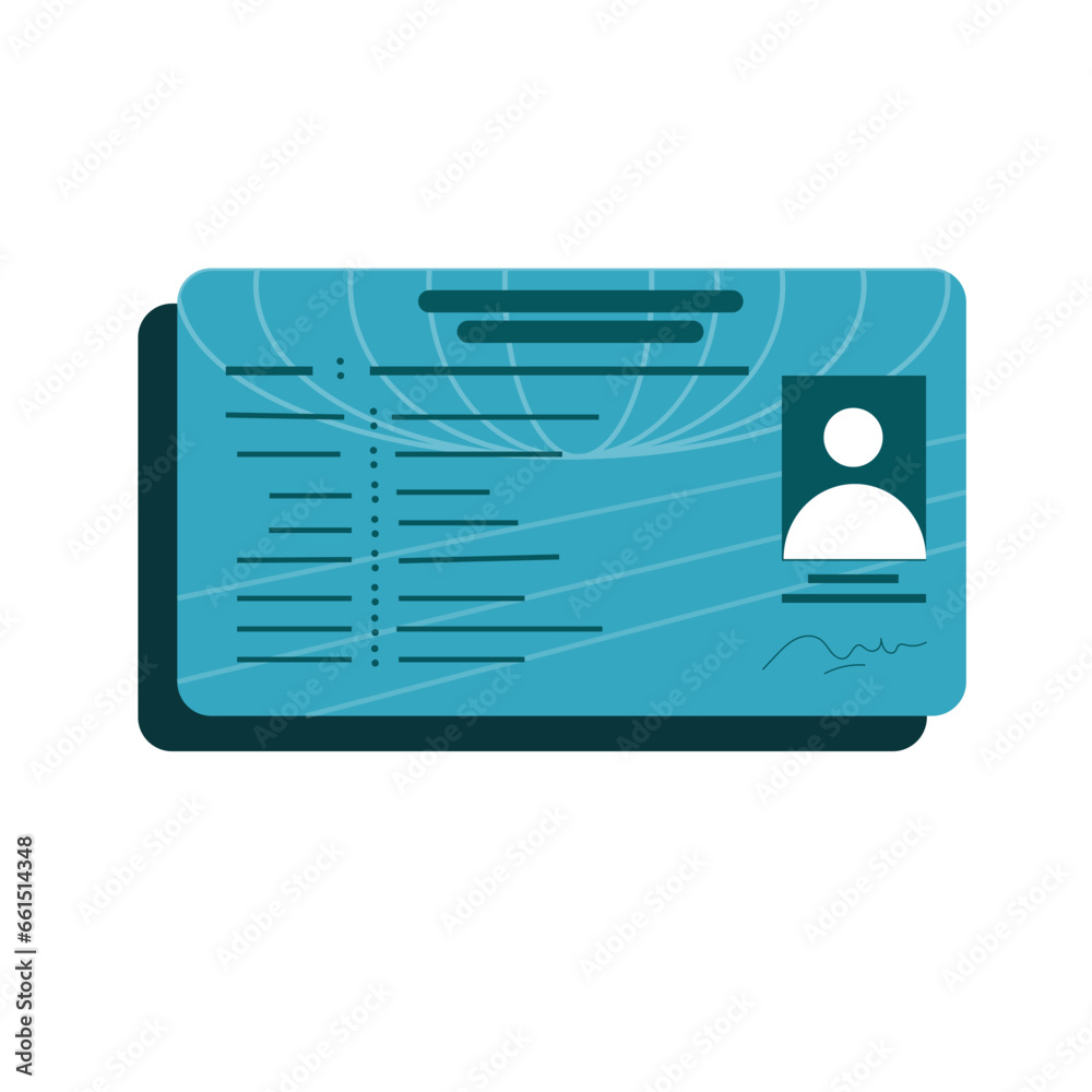 Vector personal identity card, identification card, national identity ...