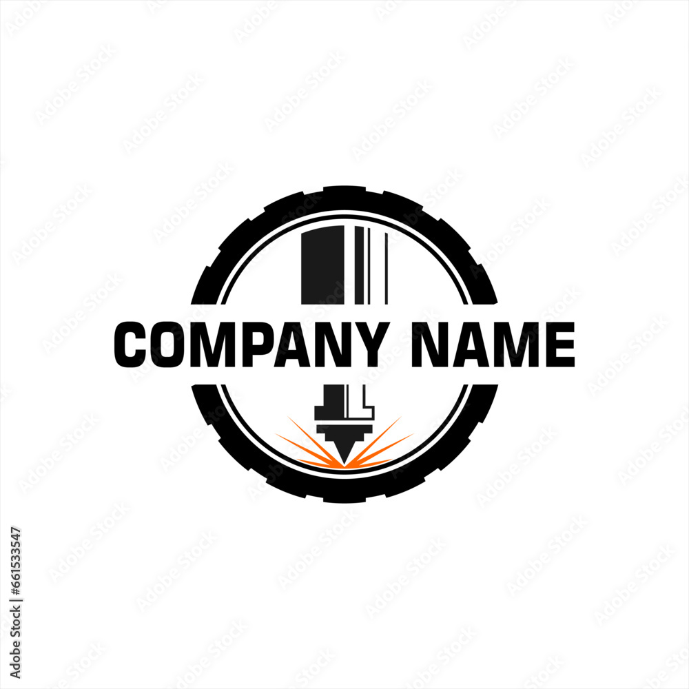 Laser Cutting logo design, laser cutting vector, vintage laser cutting ...