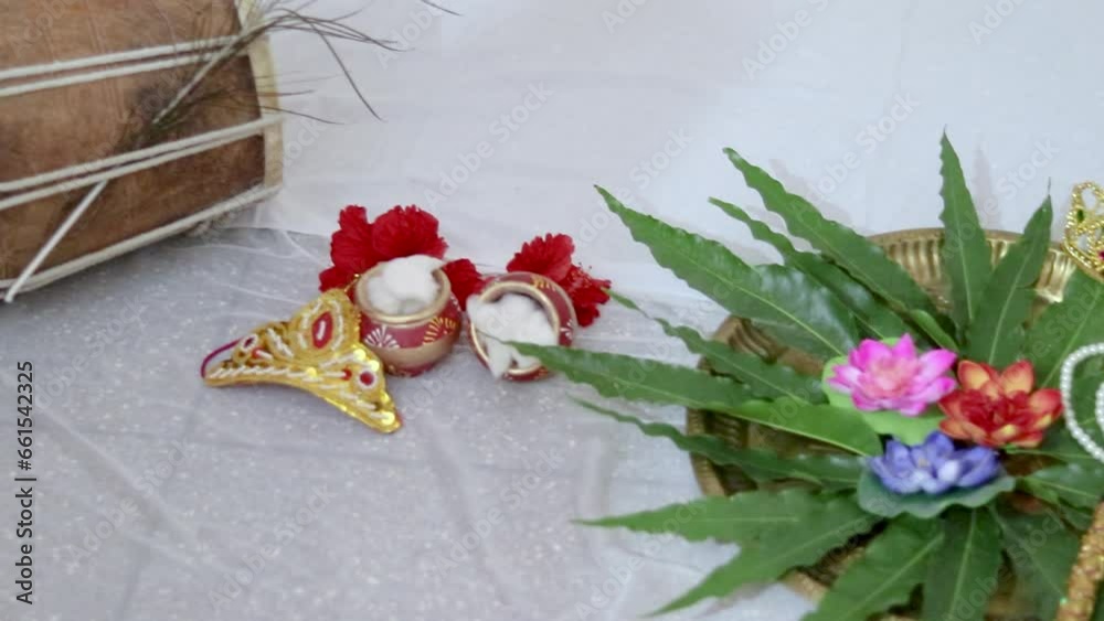 krishna janmashtami studio background setup with props Stock Video ...