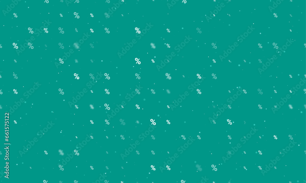 Seamless background pattern of evenly spaced white percent symbols of ...