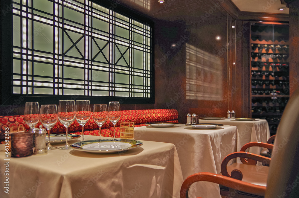 Elegant ocean view dining room a la carte restaurant onboard luxury ...