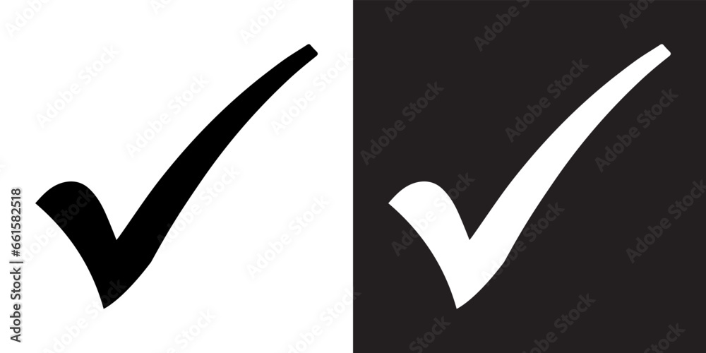 Check mark icon vector. Check mark sign symbol in trendy flat style ...