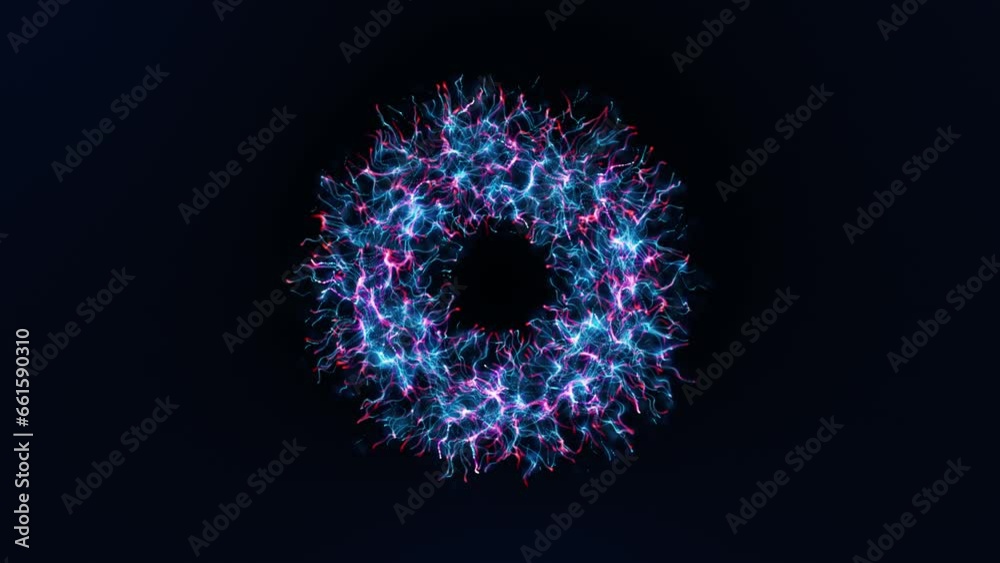 Purple and Blue circular futuristic eye vision animation concept ...