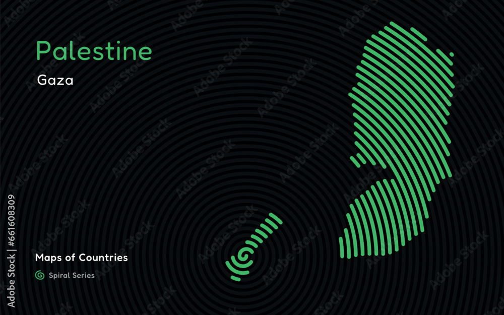 Creative map of Palestine, Political map. Gaza. World Countries vector ...
