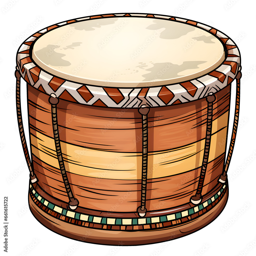 cartoon clipart of African Drum, culture clipart, transparent ...