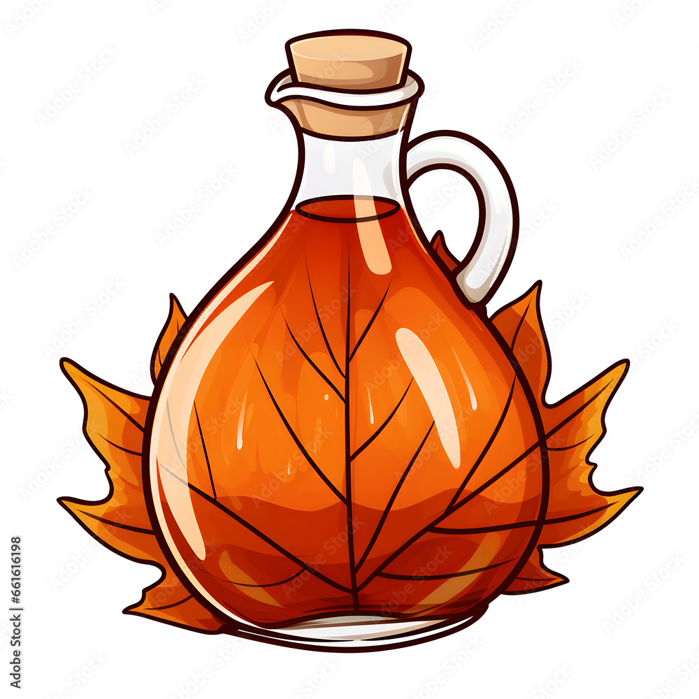 cartoon clipart of maple syrup, food clipart, transparent background ...