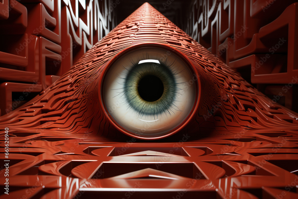 An optical illusion artwork that seems to change shape as you gaze at ...