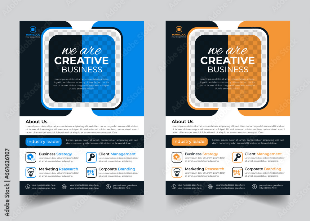 modern advertisement Flyer collection, set of flyer template, brochure ...