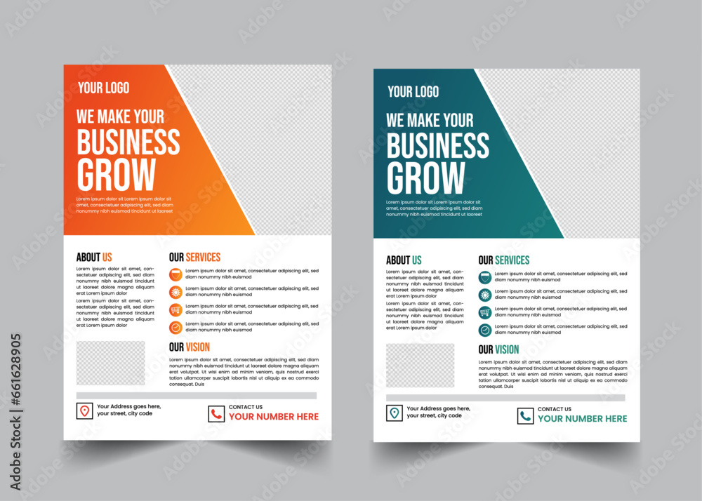 modern advertisement Flyer collection, set of flyer template, brochure ...