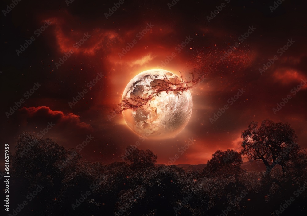 "Lunar Eclipse Magic: When the Moon Meets the Earth's Shadow" Generativ ...