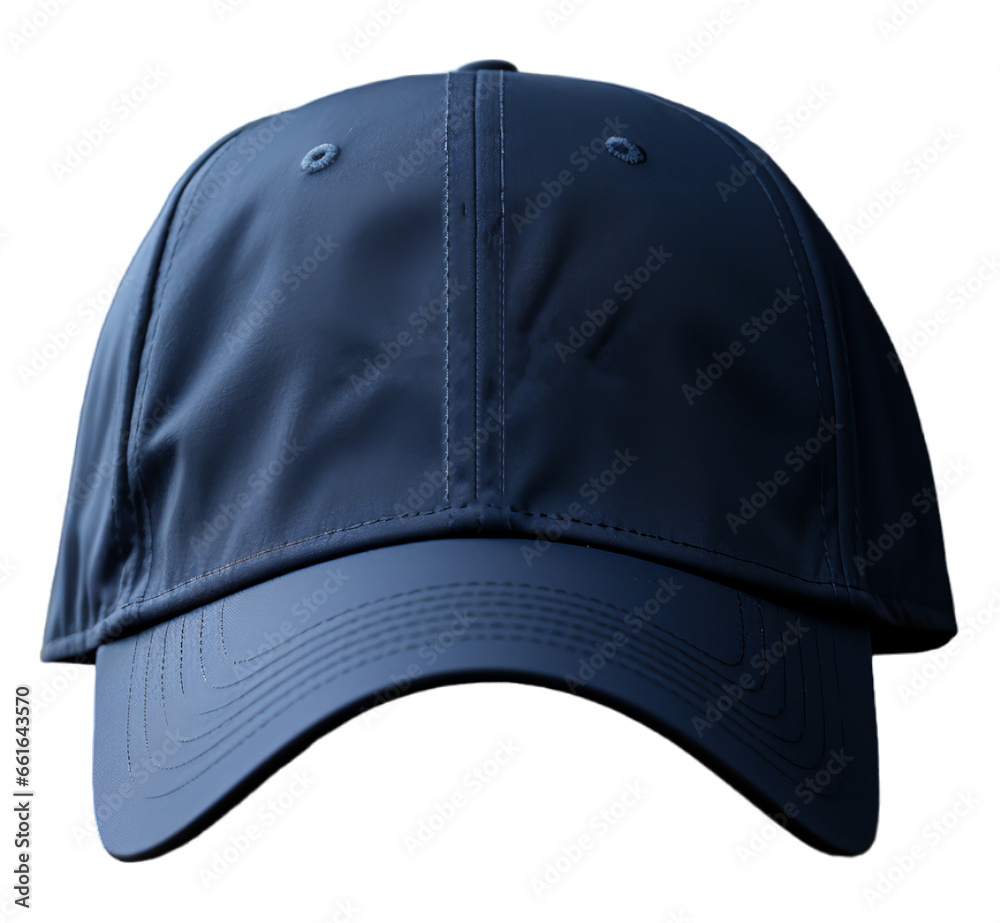 plain navy blue hat design with front view. mockup template, generative ...