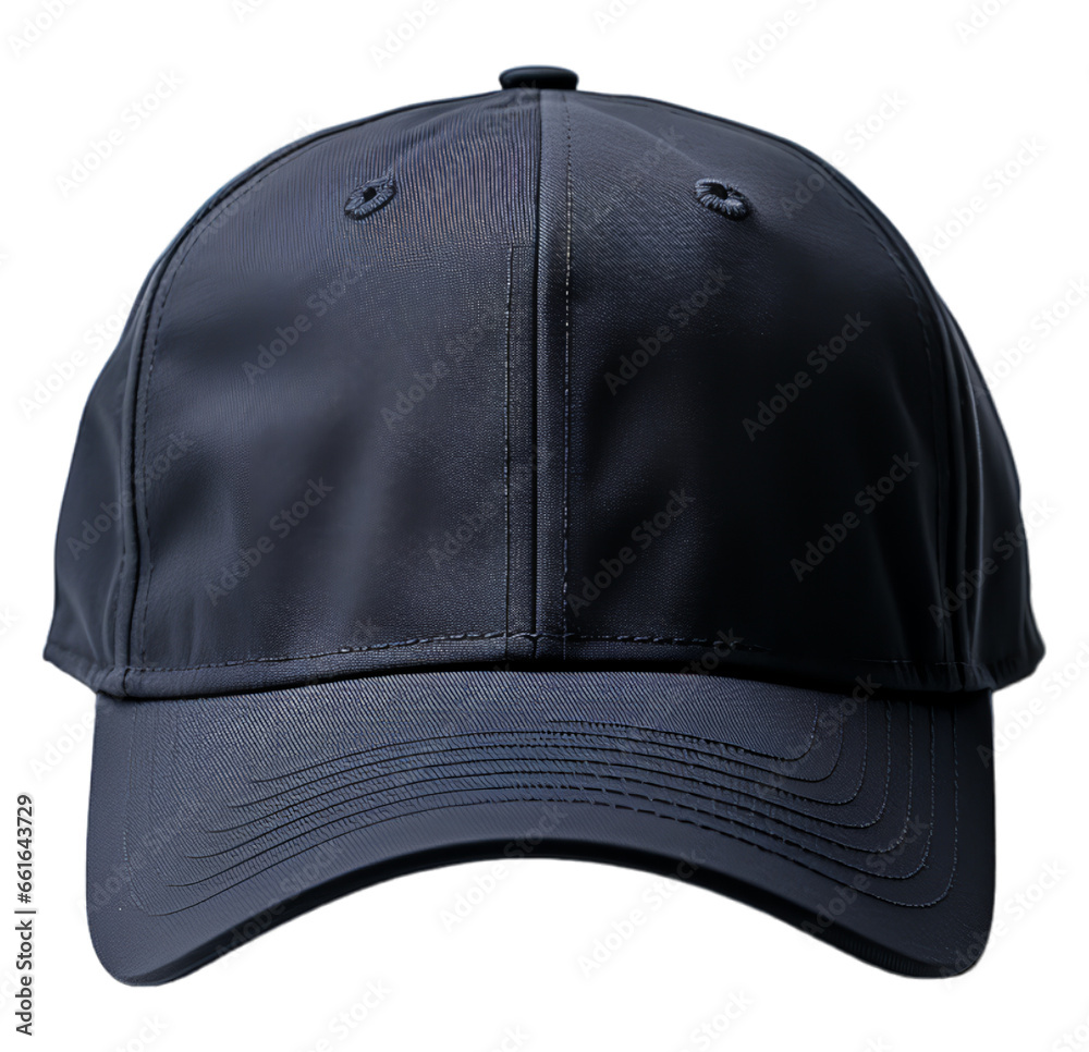 plain navy blue hat design with front view. mockup template, generative ...