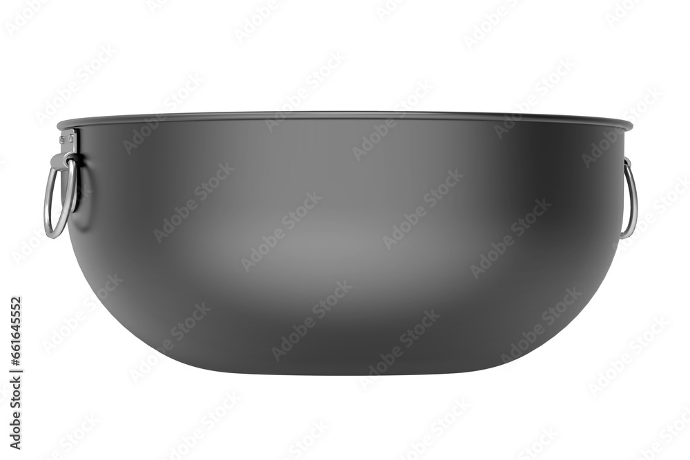 Isolated 3D metal bowl render. Front view. Stock Illustration | Adobe Stock