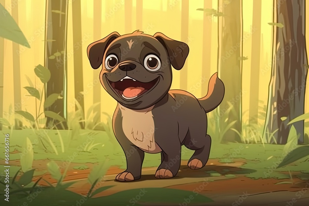 Cute Cartoon Pug: Spreading Joy and Laughter with Adorable Animated ...