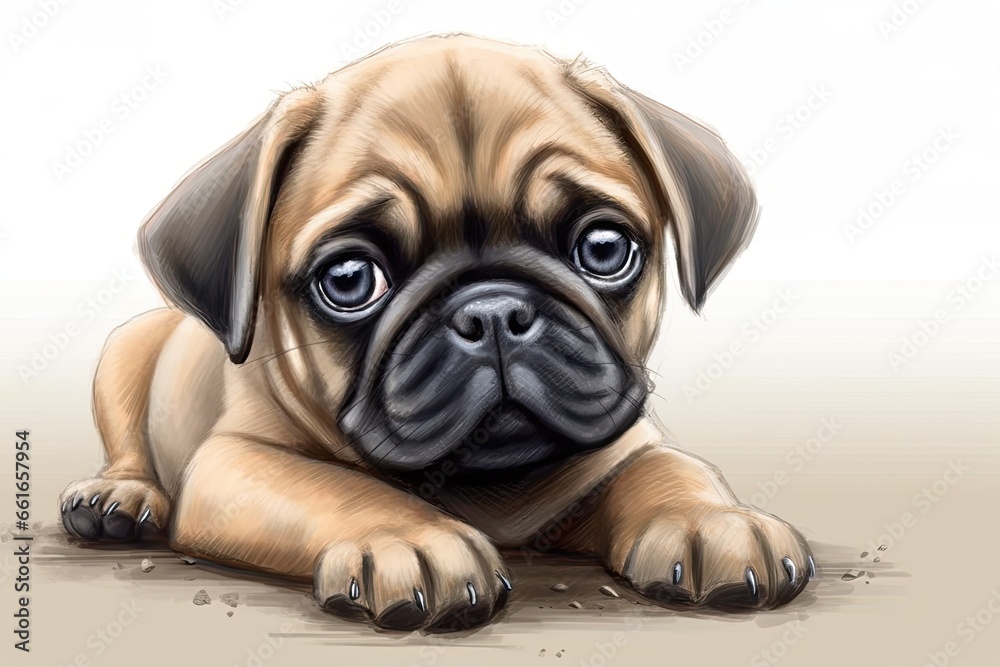 Pug Drawings: Adorable and Cute Depictions of the Breed's Irresistible ...