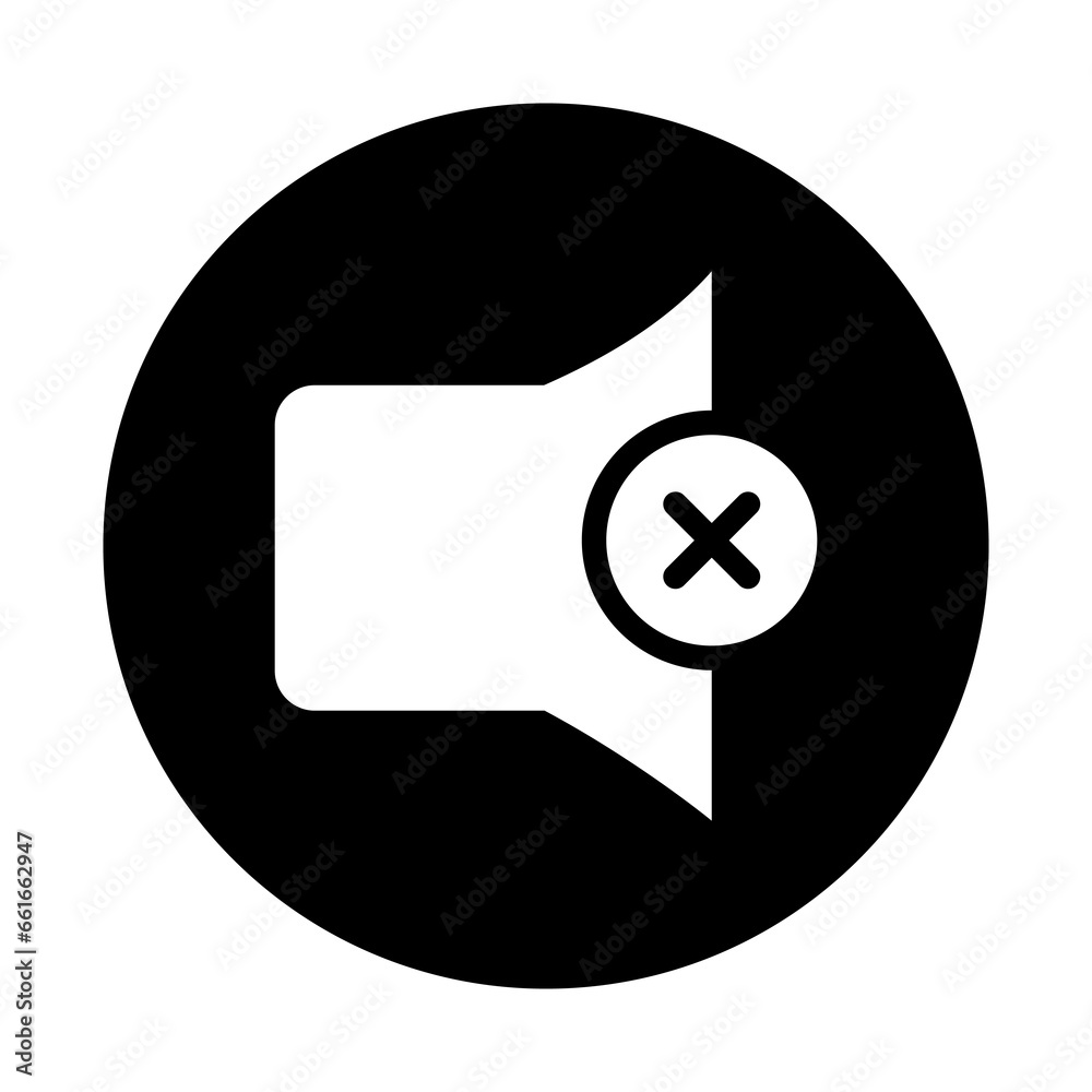 Vecteur Stock Vector icon of mute, Volume, Mute button. Speaker sign ...