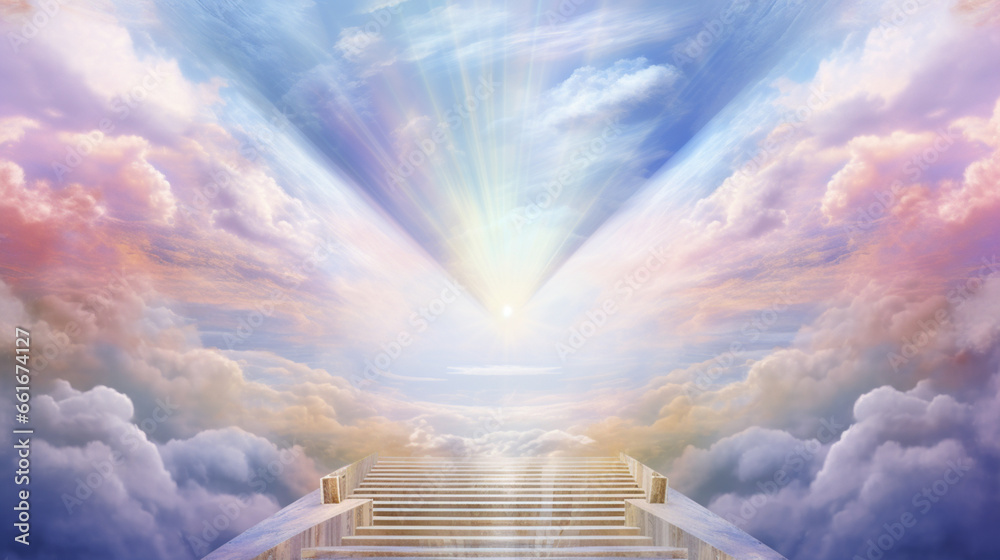 Abstract digital art meditation enlightenment pathway to god heaven ...