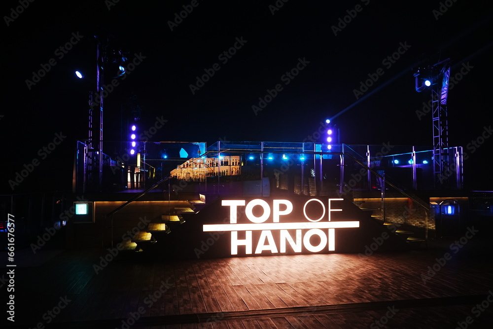 Top of Hanoi at Night, Rooftop Bar at Lotte Hotel Hanoi in Vietnam ...