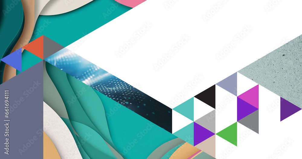 Ultra modern design collage style abstract background with copy space ...