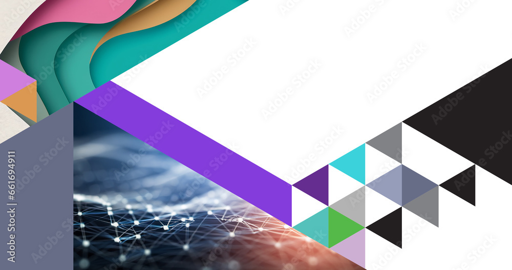 Ultra modern design collage style abstract background with copy space ...