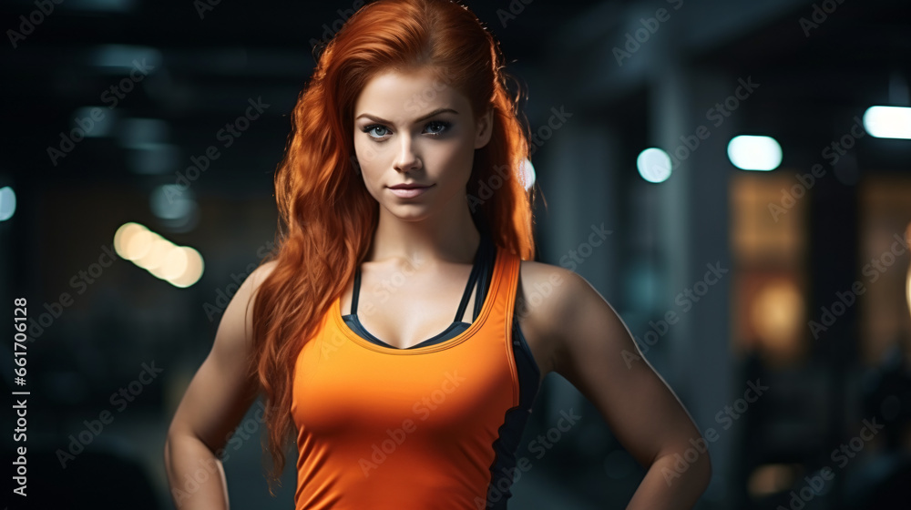 Advertising portrait of great strength and dynamism of a young athletic ...