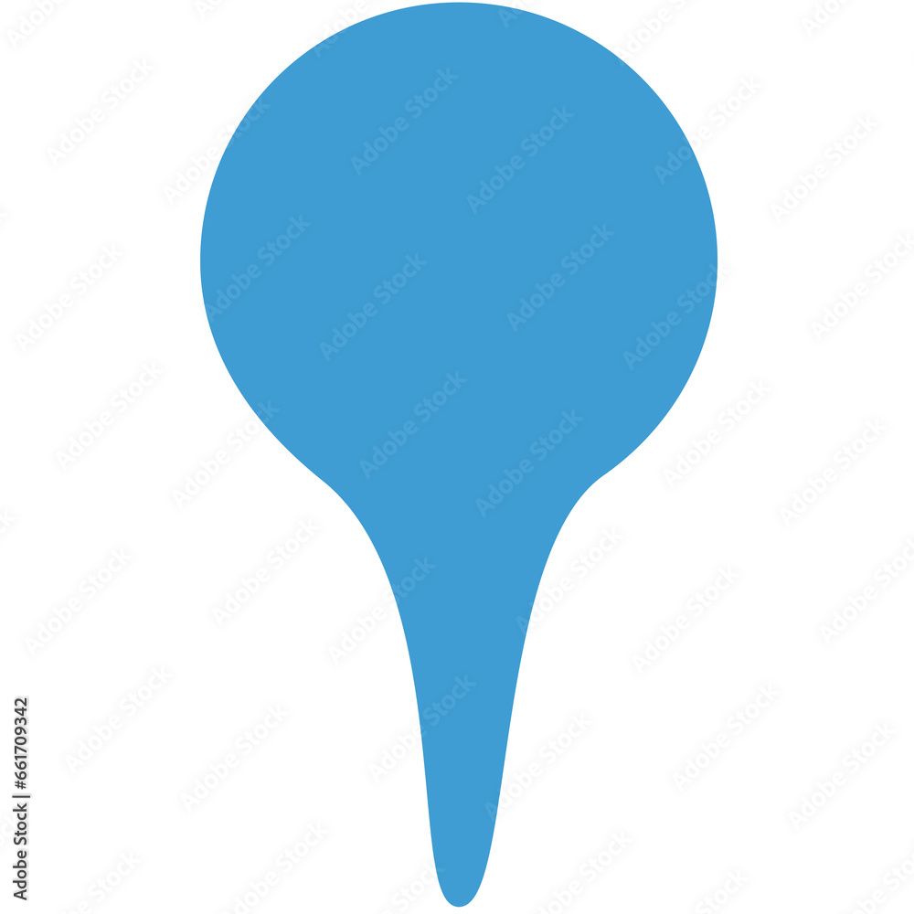 Digital png illustration of big blue map pin on transparent background ...