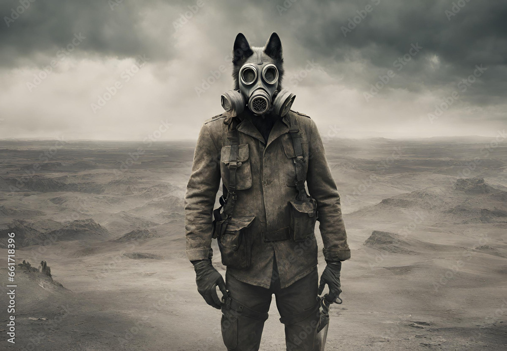 Man in Gas Mask, Person Wearing Protective Gas Mask, Individual with ...