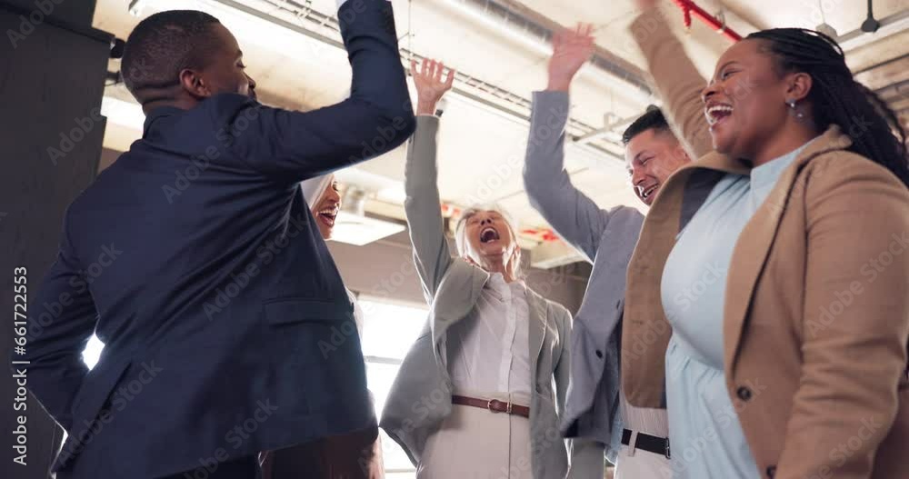 Business people, hands together and teamwork, support or collaboration ...