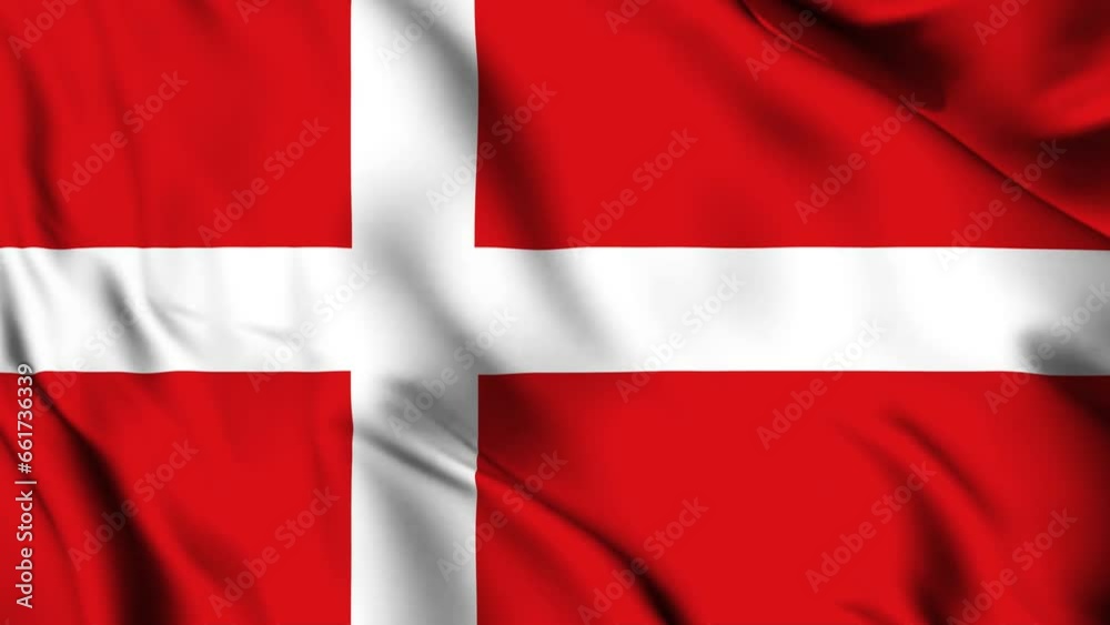 Vidéo Stock Denmark waving flag 4K animation video. Denmark waving flag ...