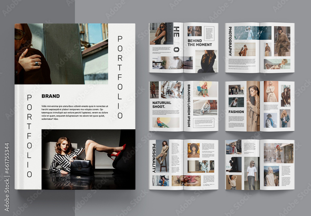 Portfolio Book Design Layout Stock Template | Adobe Stock