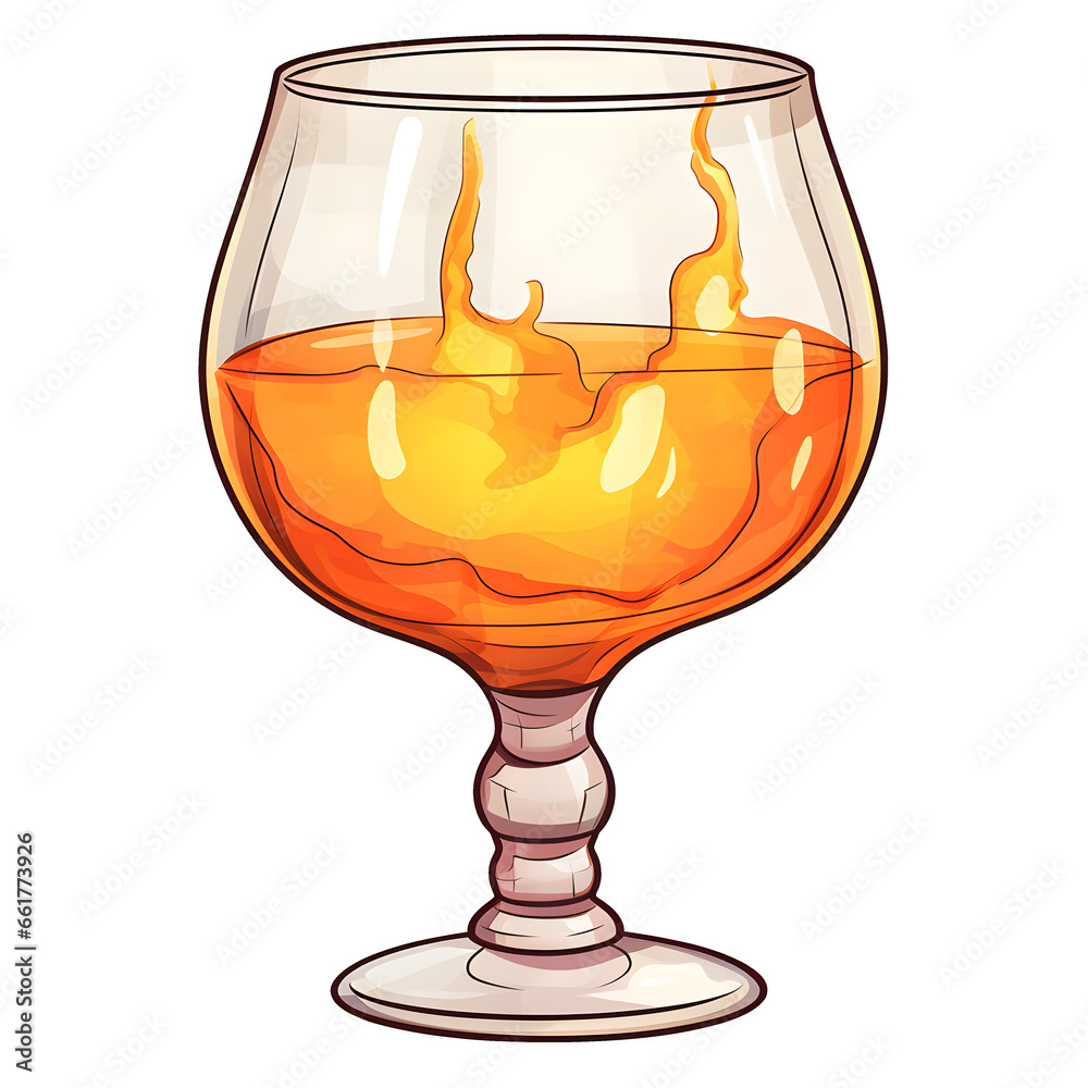 cartoon clipart of Snifter, glass clipart, alcohol clipart, transparent ...