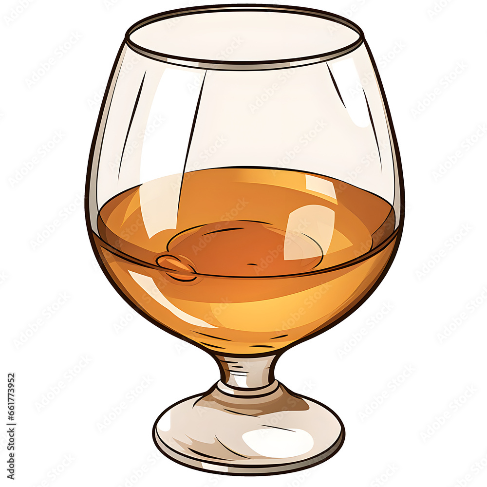 cartoon clipart of Snifter, glass clipart, alcohol clipart, transparent ...