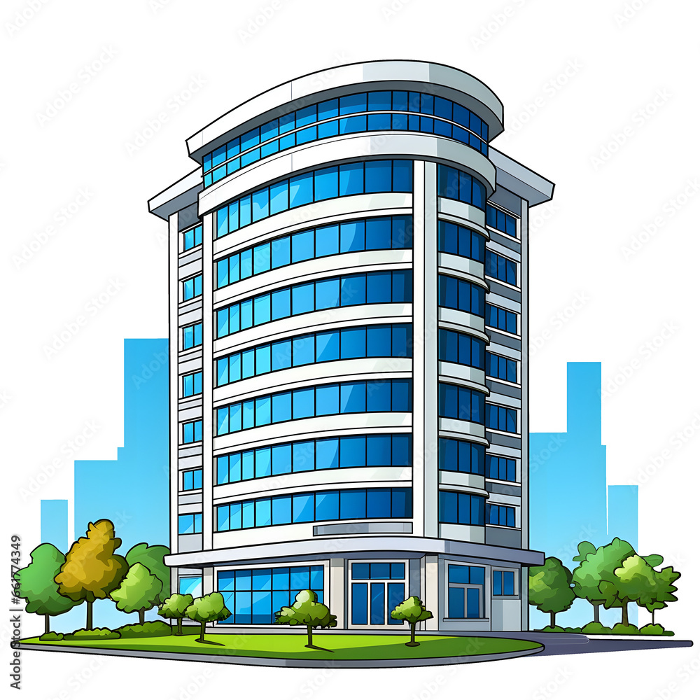 cartoon clipart of Office Building, building clipart, architecture ...