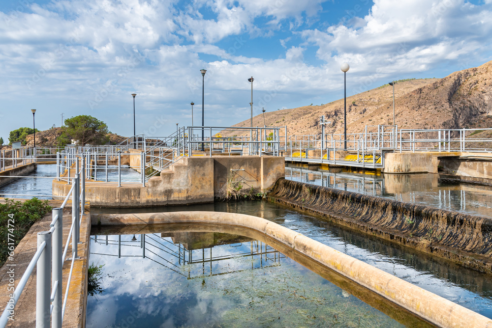 Irrigation water distribution channel in the Cañizares Rambla, Granada ...