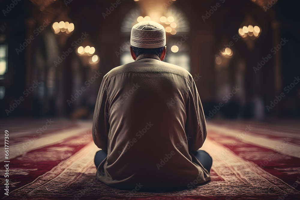 Muslim worship of the Allah's kindness, culture background Stock Photo ...