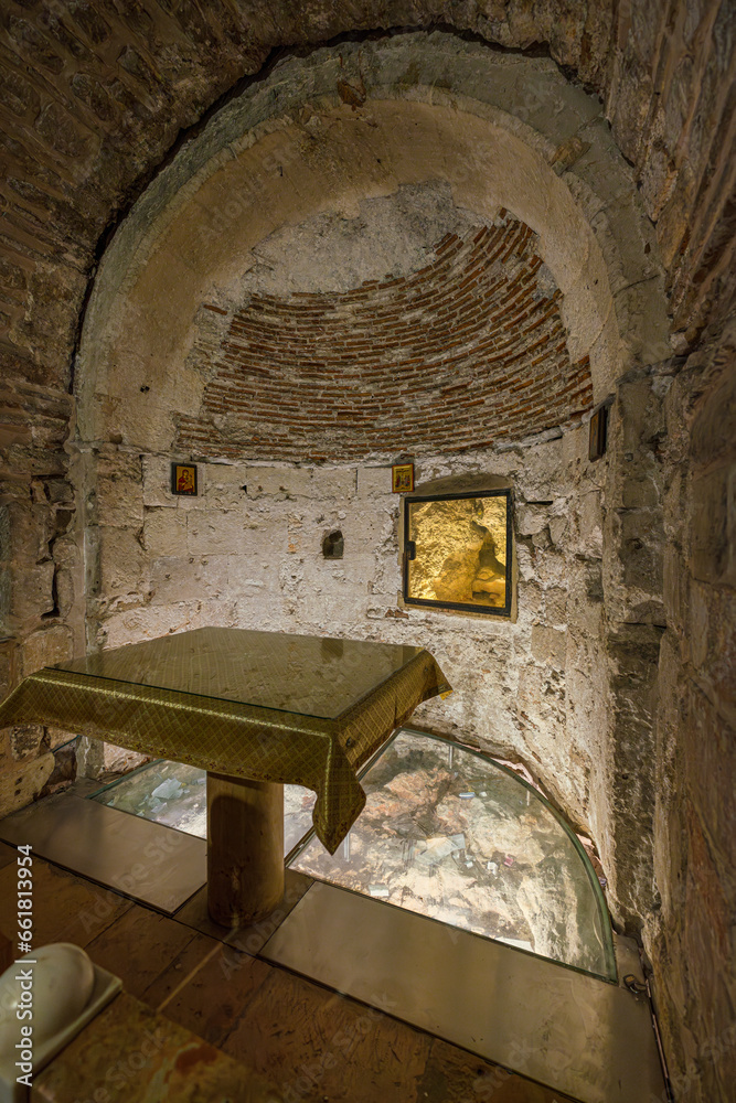 Jerusalem, Israel. September 21, 2023. View of the Adam's Chapel in the ...