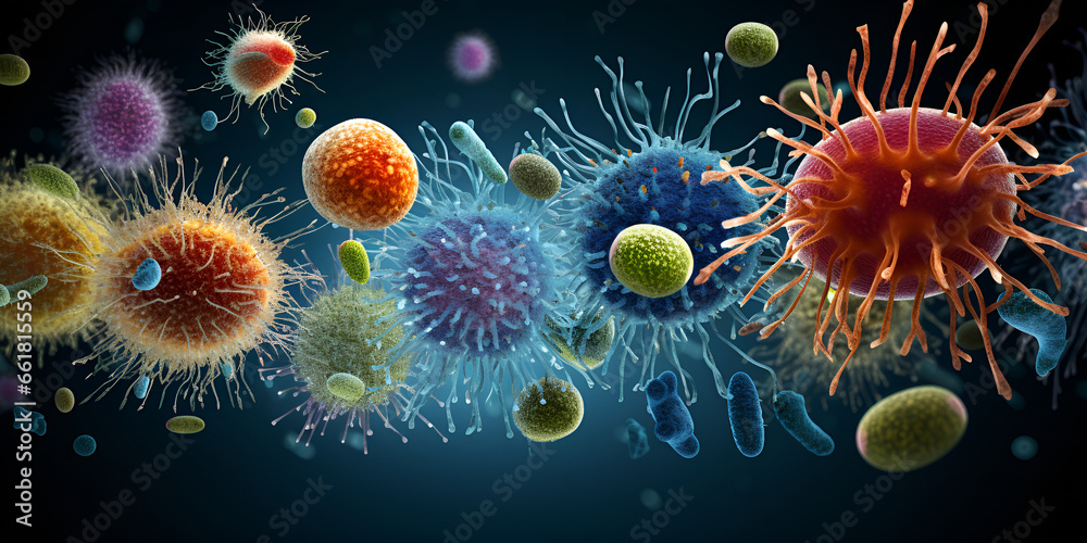 Exploring the Microscopic World Close-Up View of Viral Cells Under an ...
