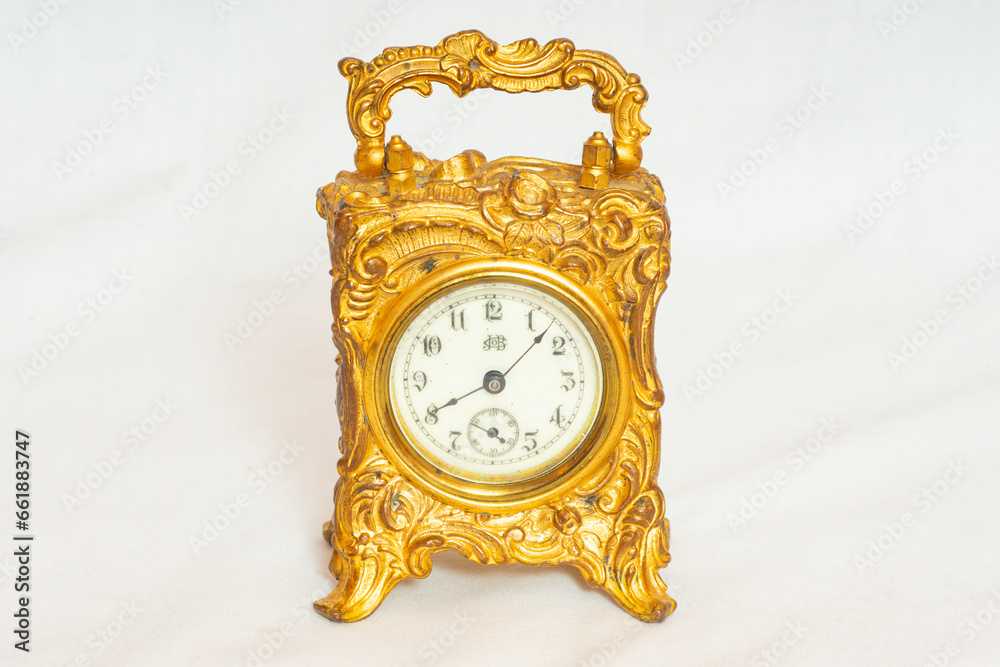 Antique Victorian Art Nouveau Gold Gilded Jennings Brothers Clock ...