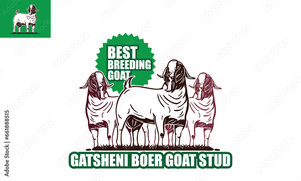 GATSHENI BOER GOAT STUD LOGO, silhouette of best breeding boer ram ...