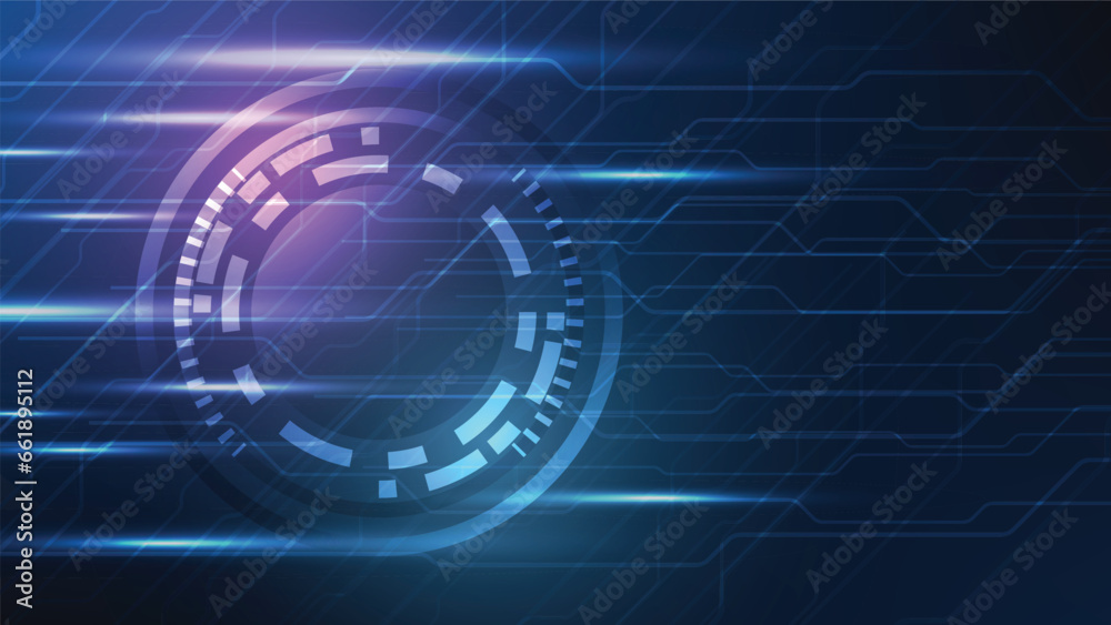 Hi tech circle digital HUD screen for modern graphic design. futuristic ...