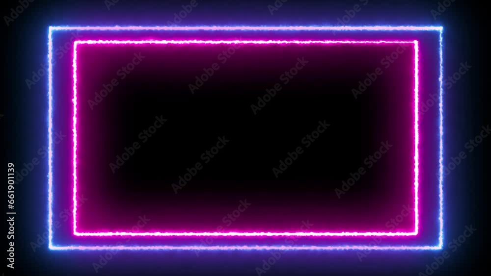 Light effect frame background. rectangular border with blue and orange ...