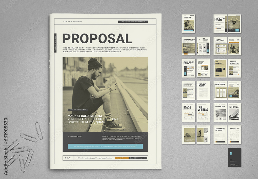 Modern Buisiness Proposal Offer Template for Agency, Photograp ...
