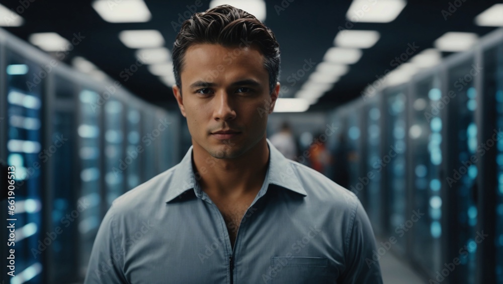 image of a user accessing a secure data center with biometric ...