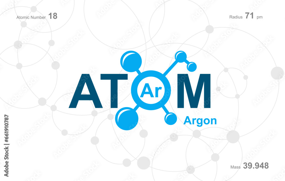 modern logo design for the word "Atom". Atoms belong to the periodic ...