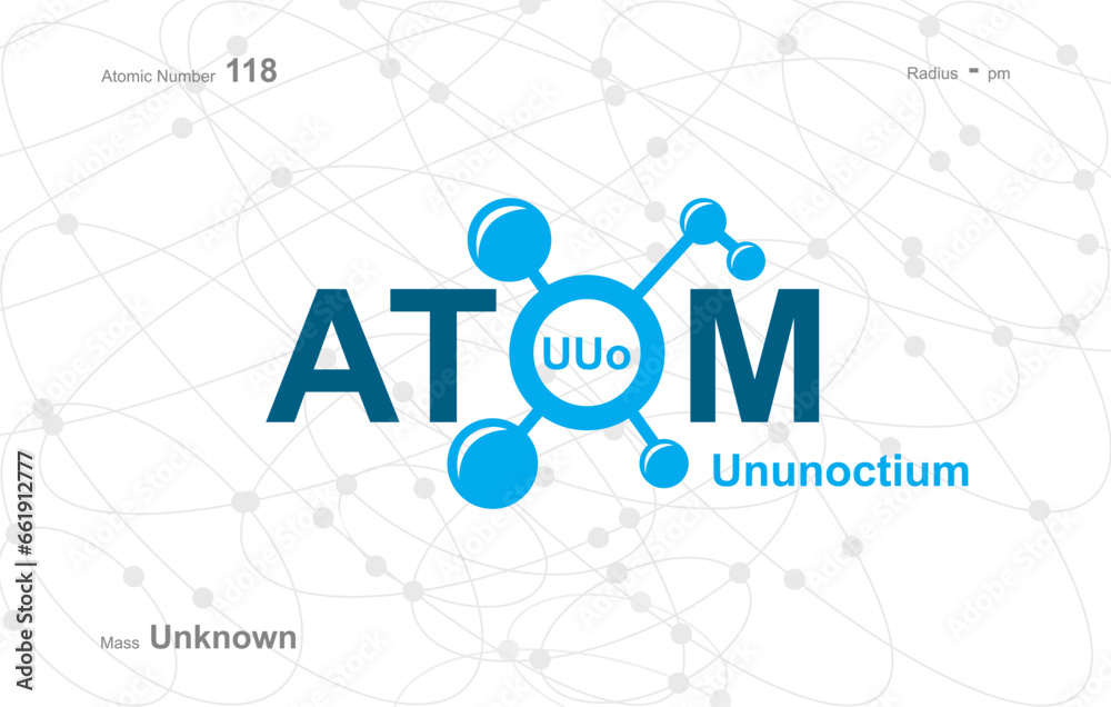modern logo design for the word "Atom". Atoms belong to the periodic ...