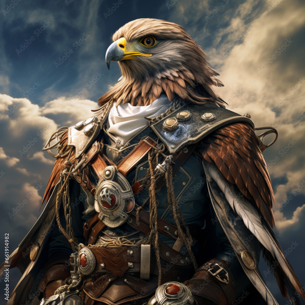 eagle as a superheroe, created with generative AI technology Stock ...