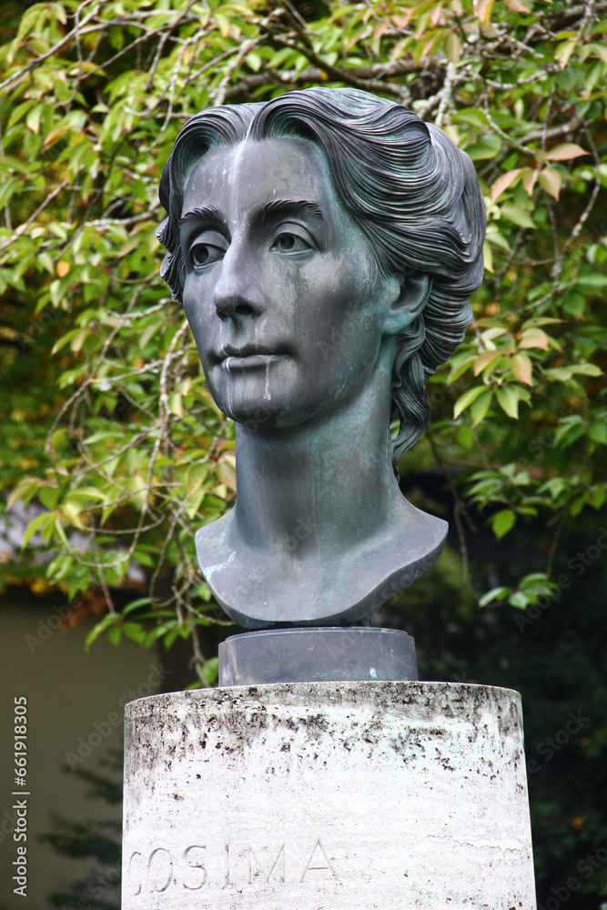 Bayreuth, Germany - October 13, 2023: Bust of Cosima Wagner by Arno ...