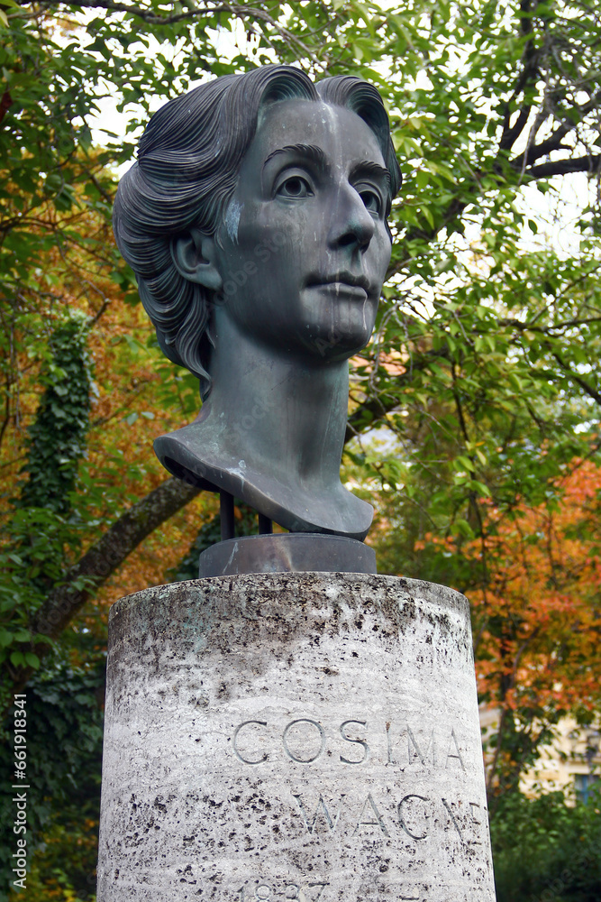 Bayreuth, Germany - October 13, 2023: Bust of Cosima Wagner by Arno ...